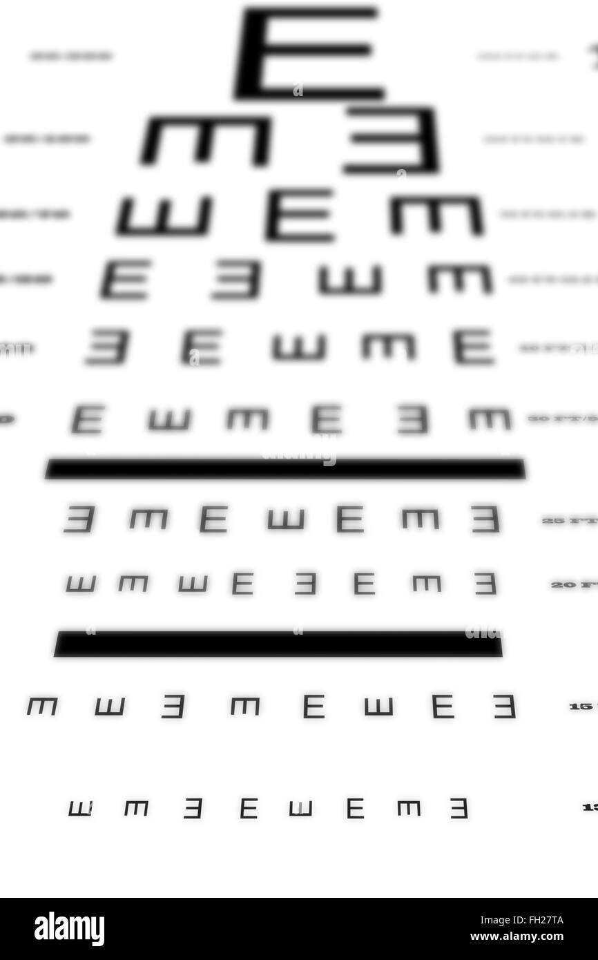 An eye sight test chart Stock Photo - Alamy