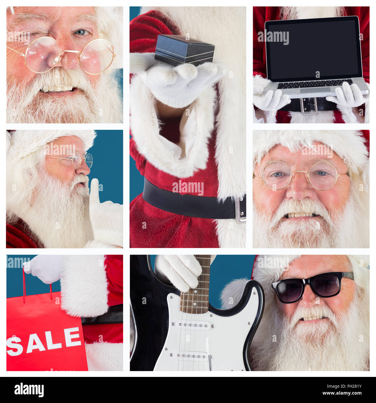 Composite image of santa claus winking Stock Photo - Alamy