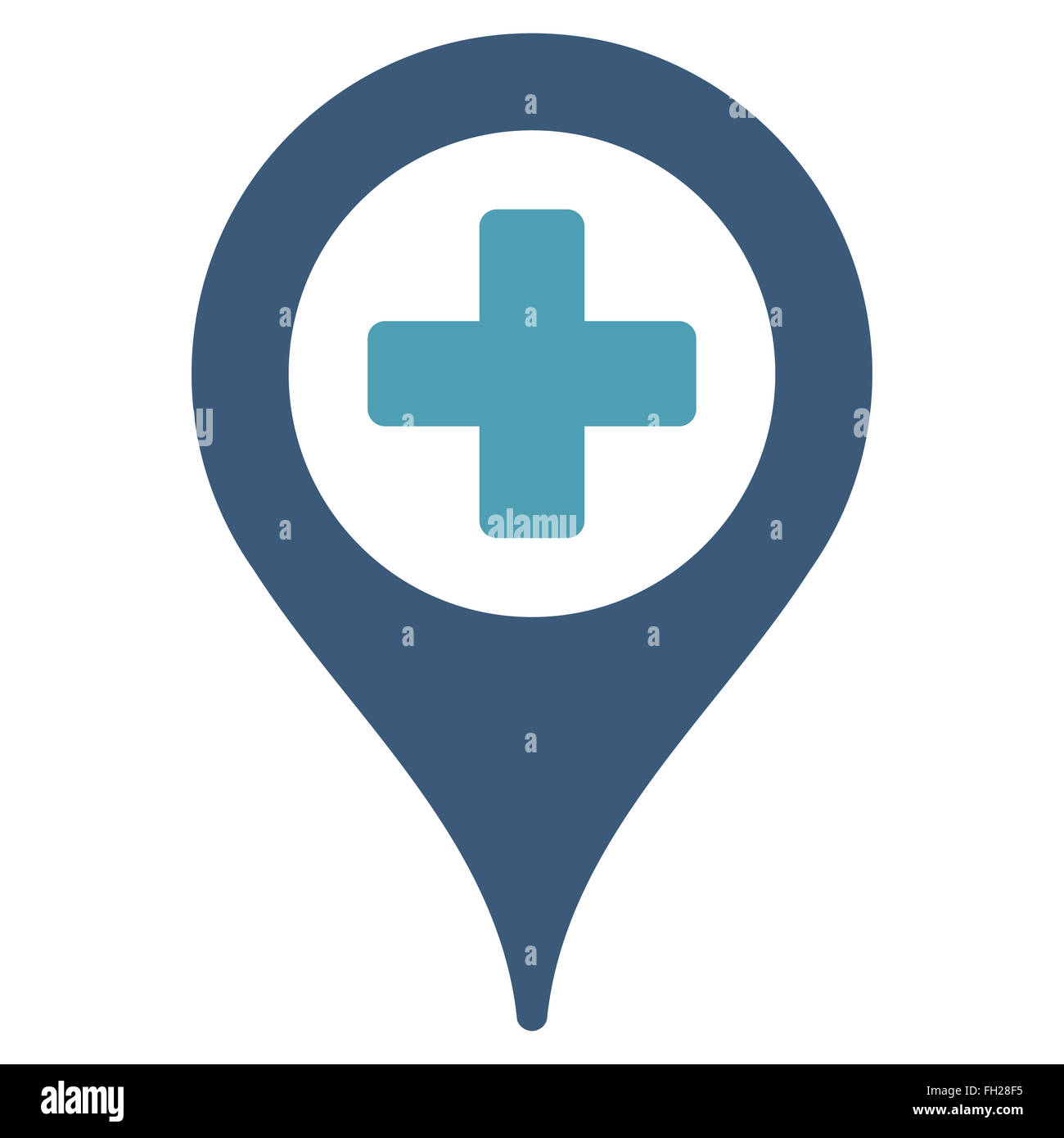 Hospital Map Pointer Icon Stock Photo - Alamy
