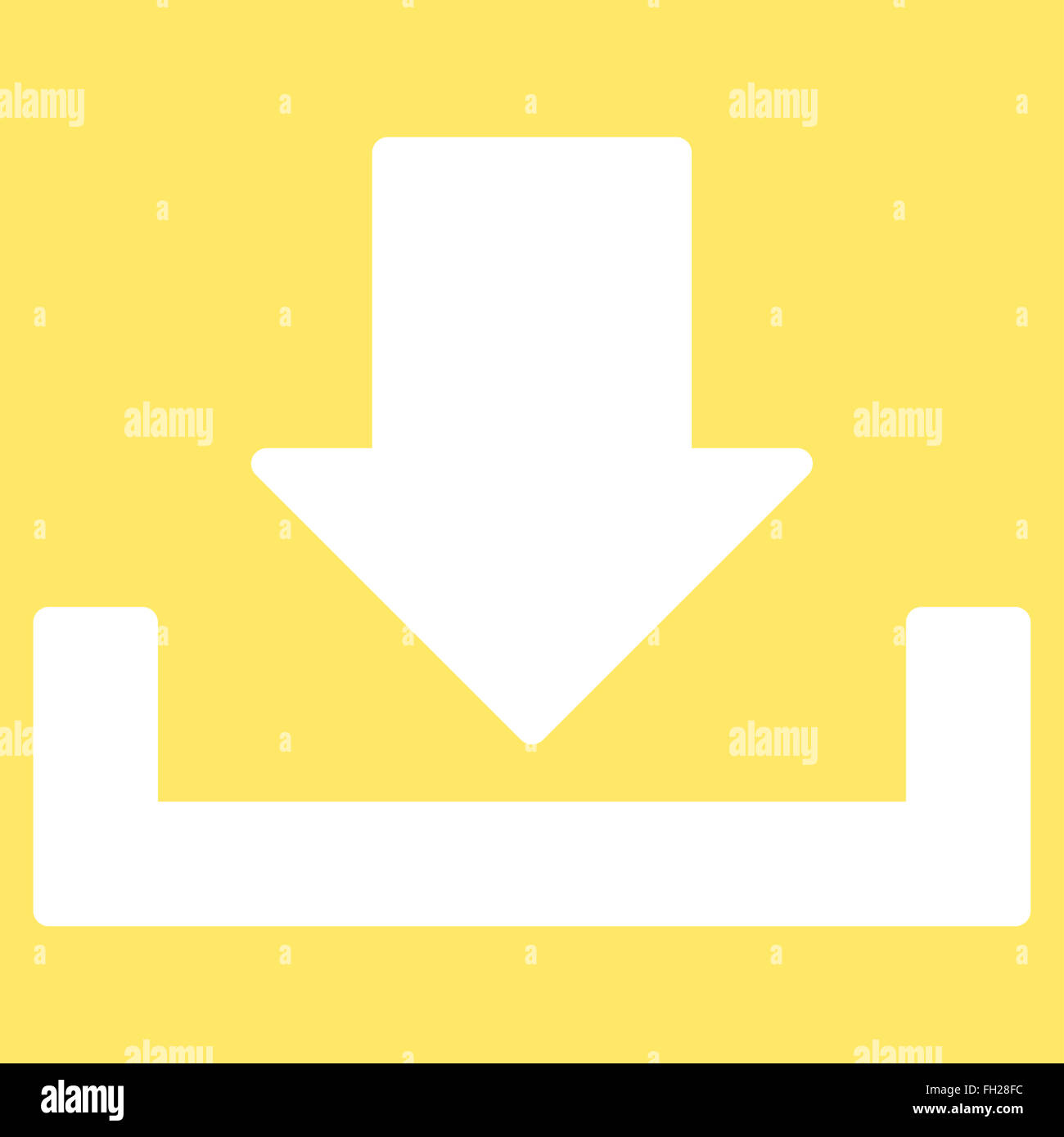 Download flat white color icon Stock Photo - Alamy