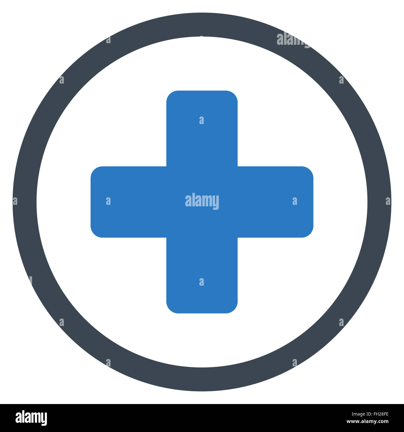 Rounded Plus Icon Stock Photo - Alamy