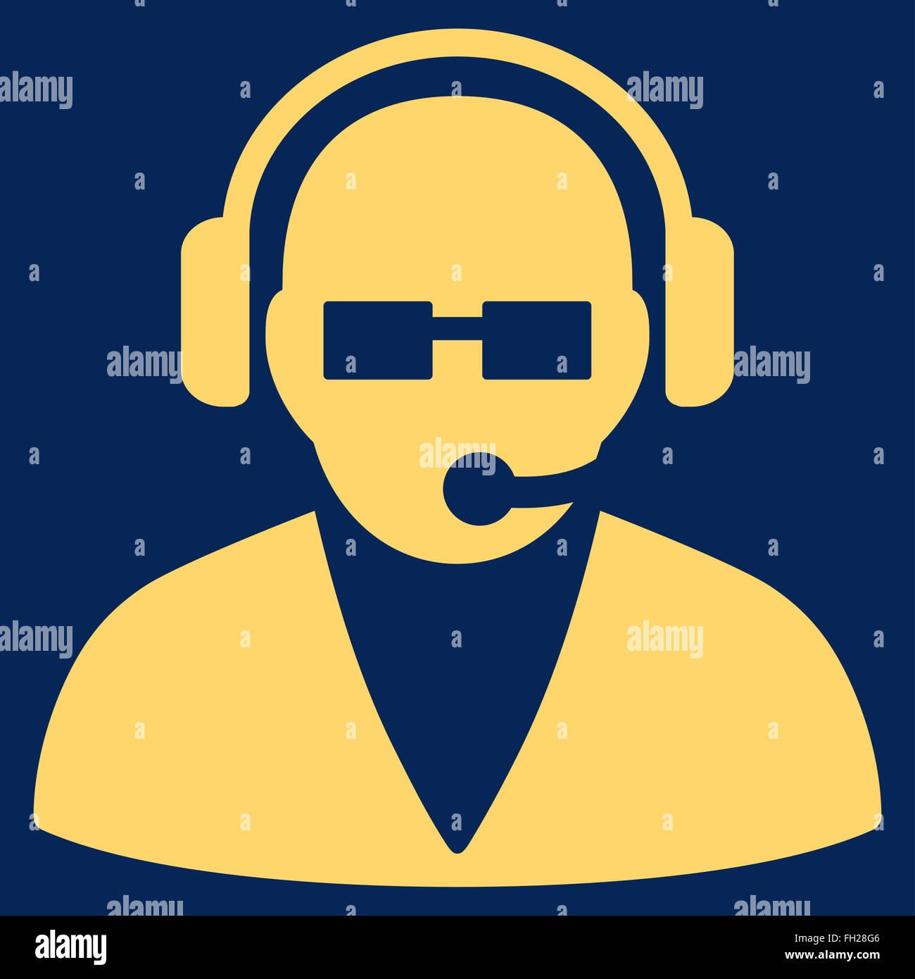 Support Operator Icon Stock Photo - Alamy