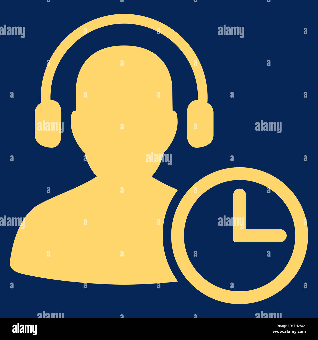 Operator Time Icon Stock Photo - Alamy