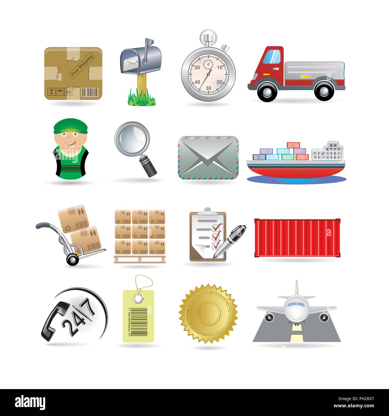 Delivery icon set Stock Vector Image & Art - Alamy