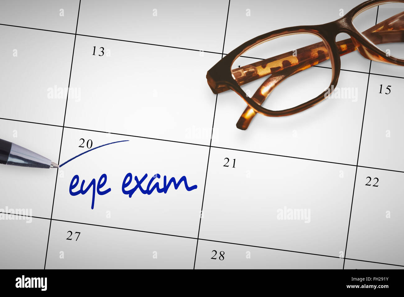Composite image of eye exam Stock Photo - Alamy