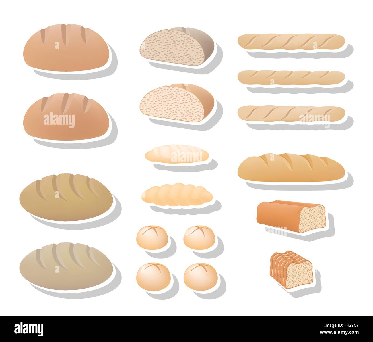 Leavened bread and yeast Stock Vector Images - Alamy