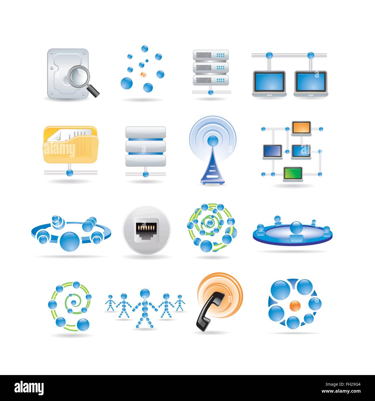 connection and Internet icons Stock Vector Image & Art - Alamy