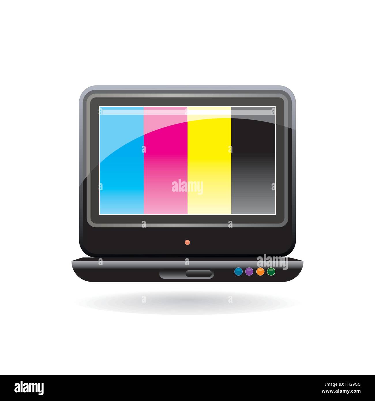 computer with cmyk colors Stock Vector Image & Art - Alamy
