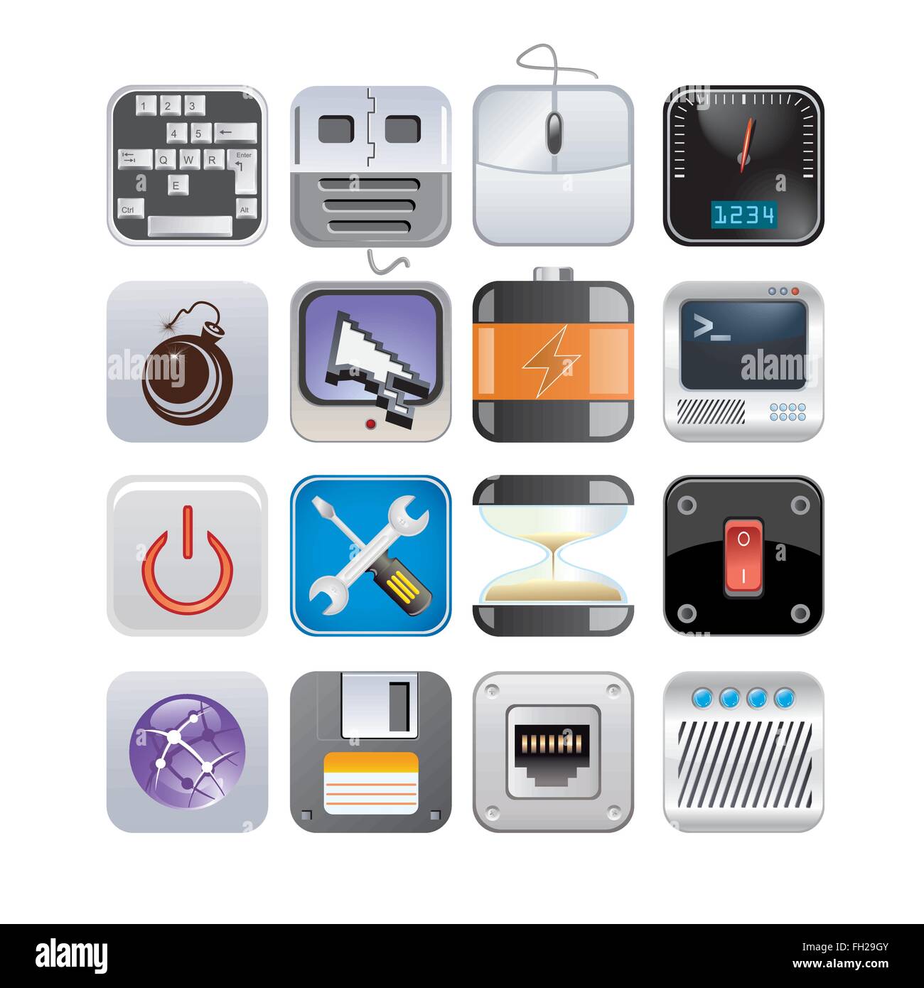 app computer set Stock Vector Image & Art - Alamy