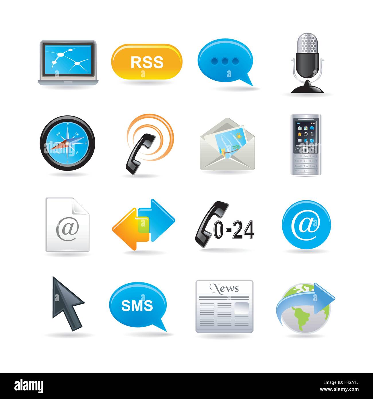 Communication icons set Stock Vector Image & Art - Alamy