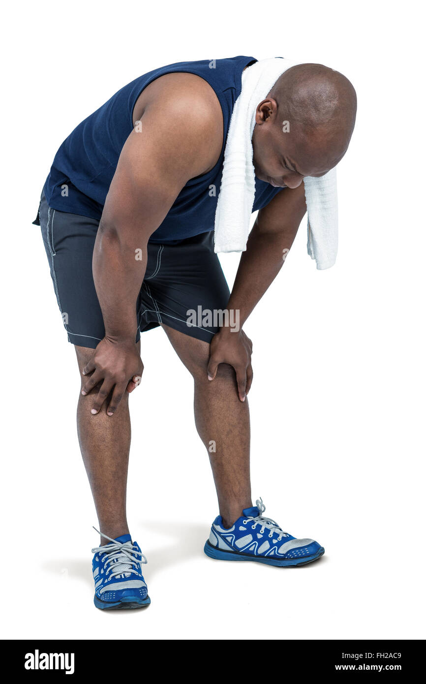 Focused athletic man working Cut Out Stock Images & Pictures - Alamy