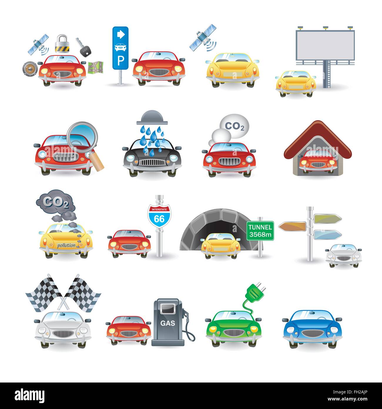 Route 66 cars Stock Vector Images - Alamy