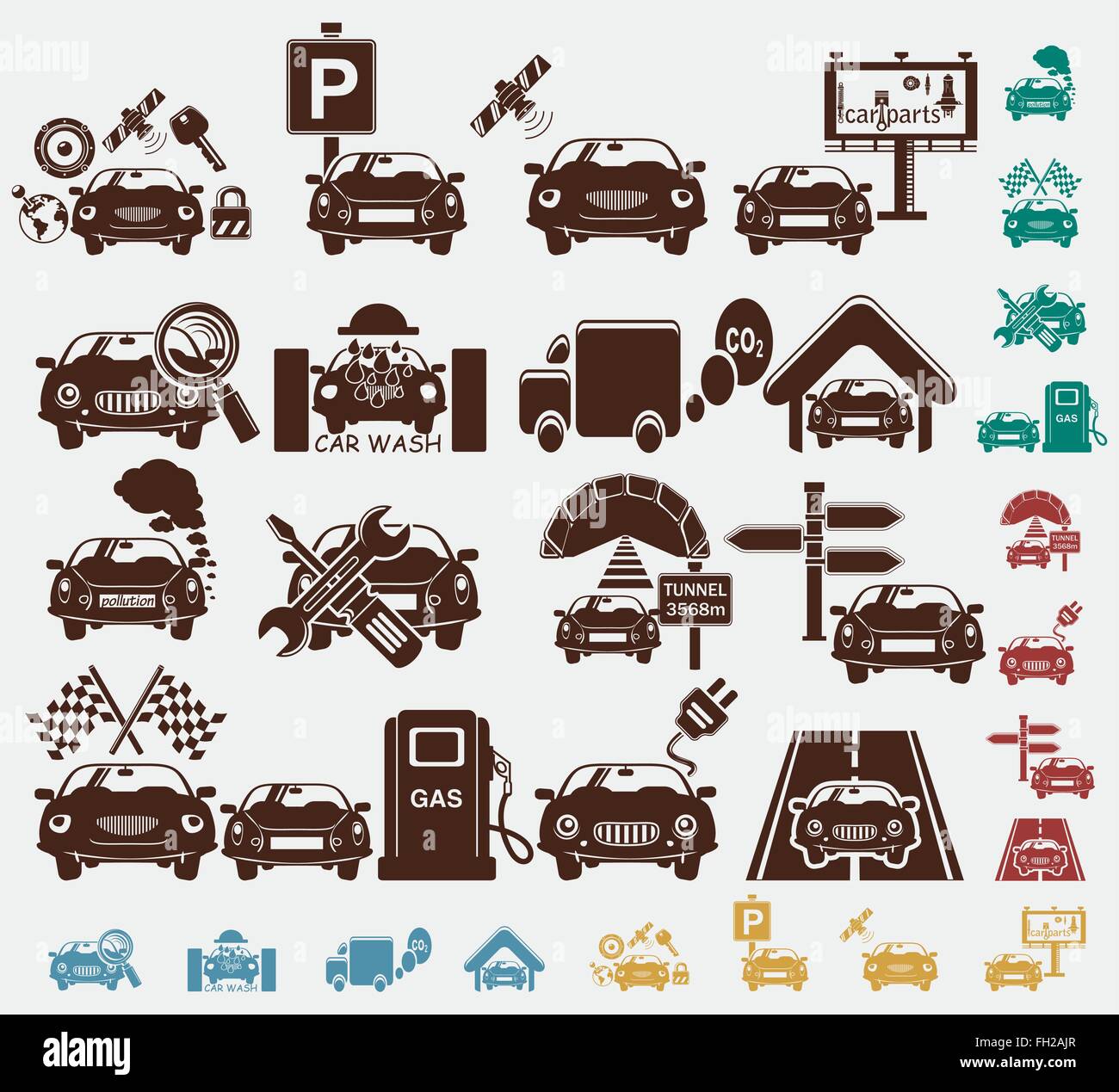 Car wash icons black white hi-res stock photography and images - Alamy