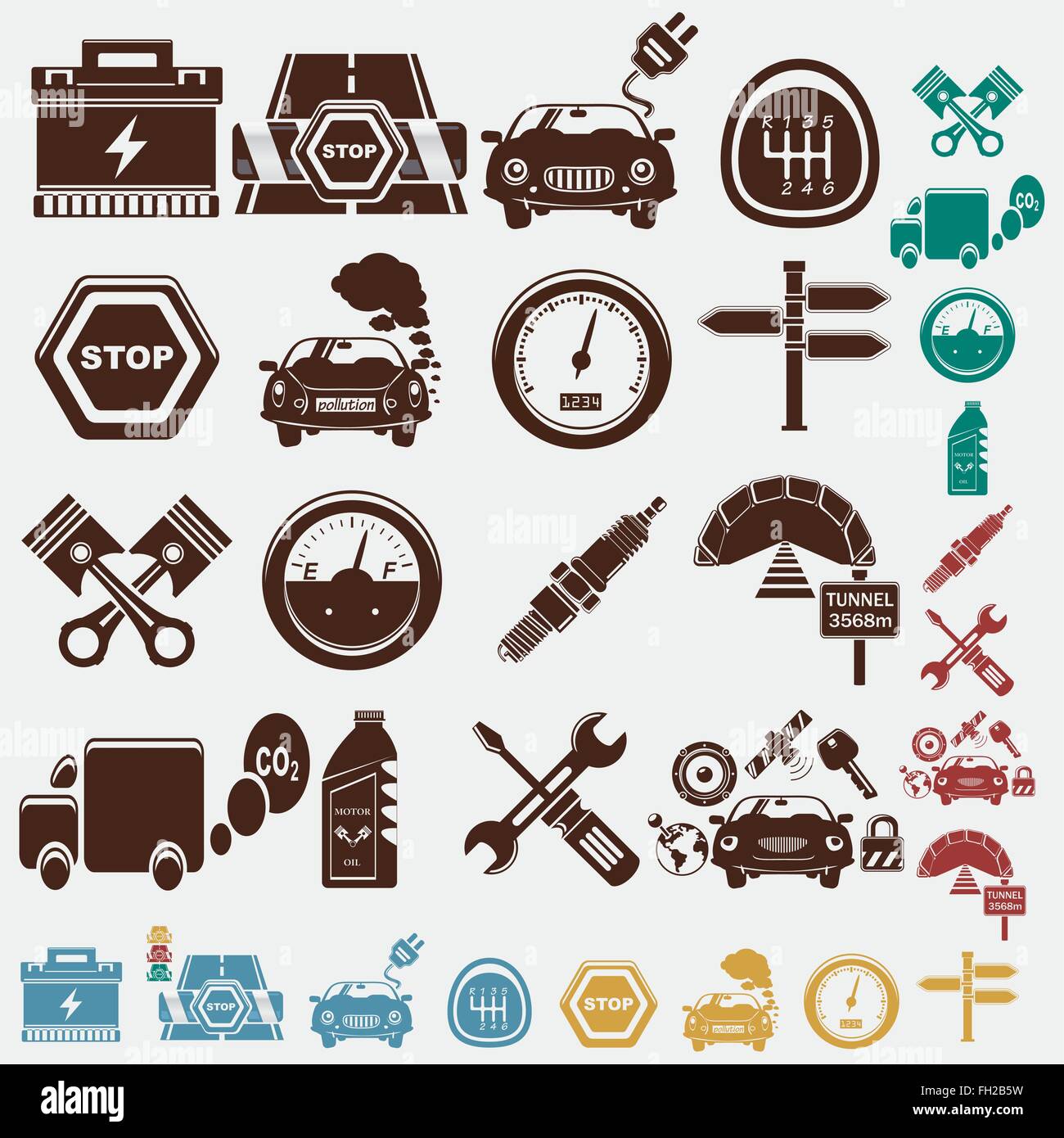 car set of icons Stock Vector Image & Art - Alamy