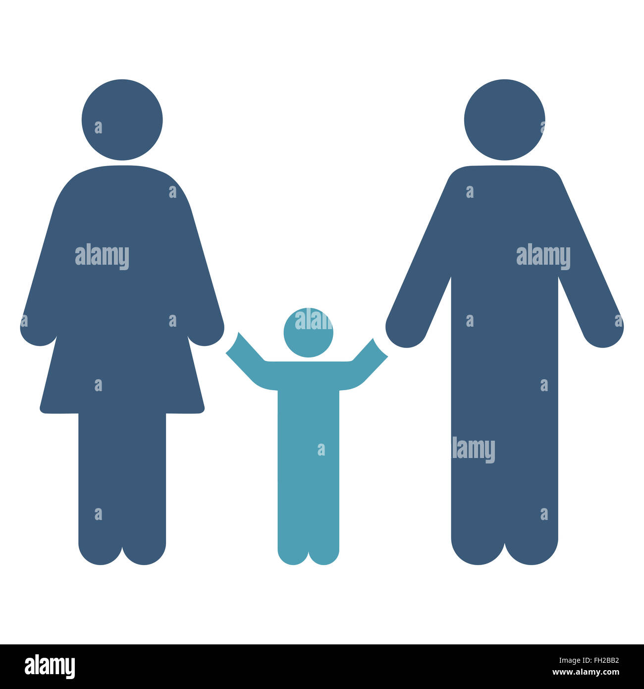 Parents And Child Icon Stock Photo - Alamy