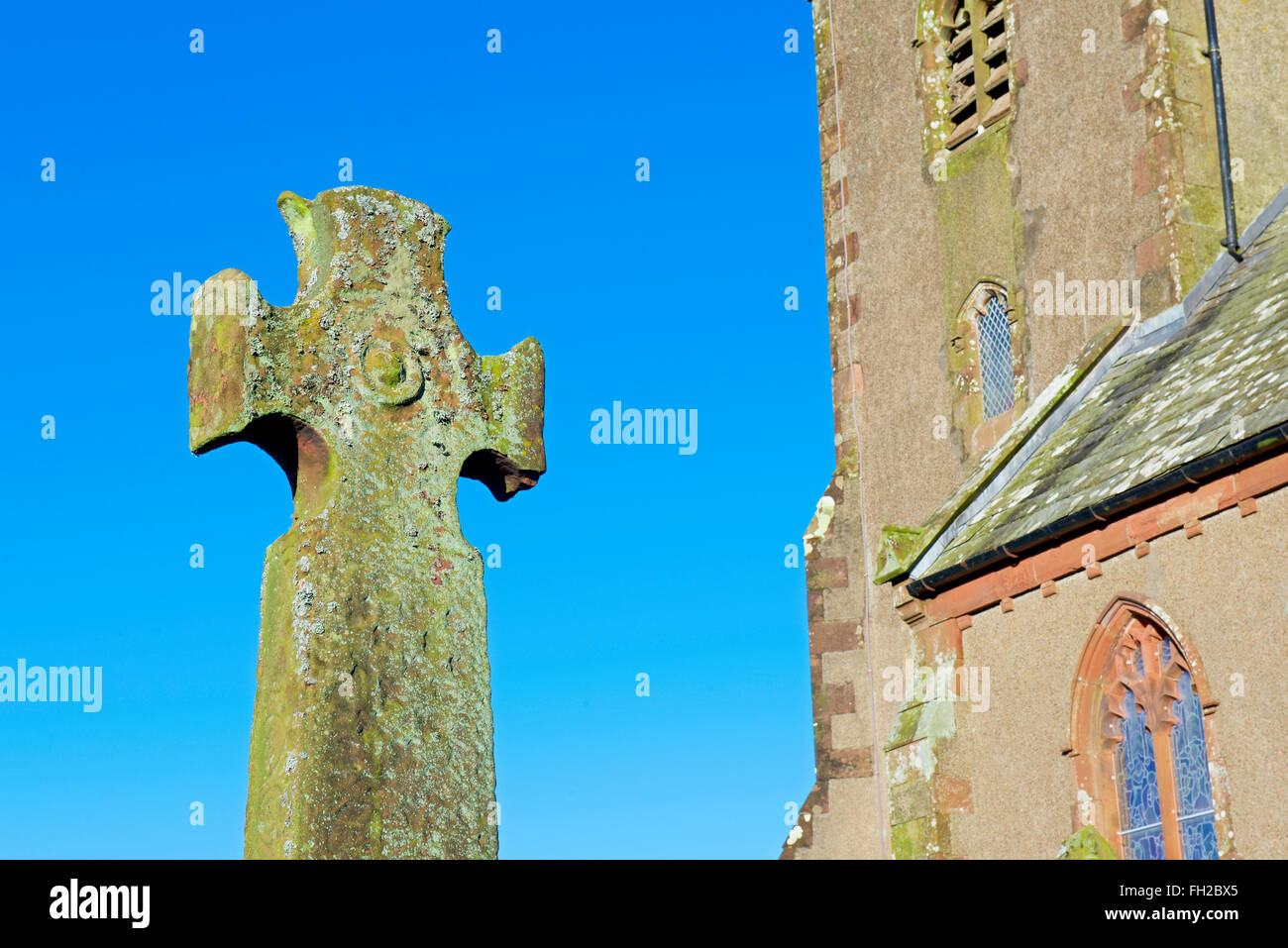 9th-century cross in the churchyard of St Paul's Church, Irton Green ...