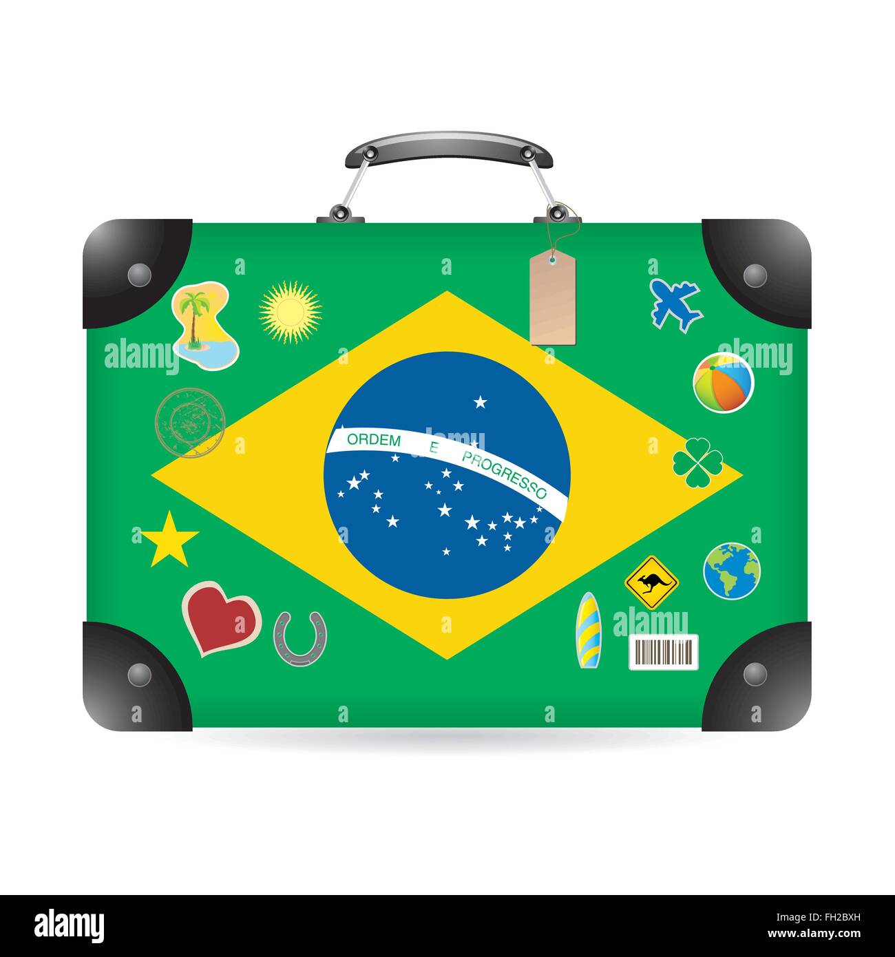 Brazil flag on bag Stock Vector Image & Art - Alamy