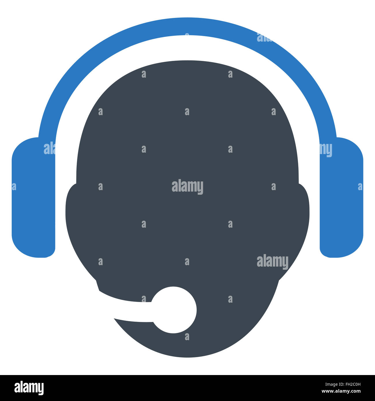 Operator Head Icon Stock Photo - Alamy