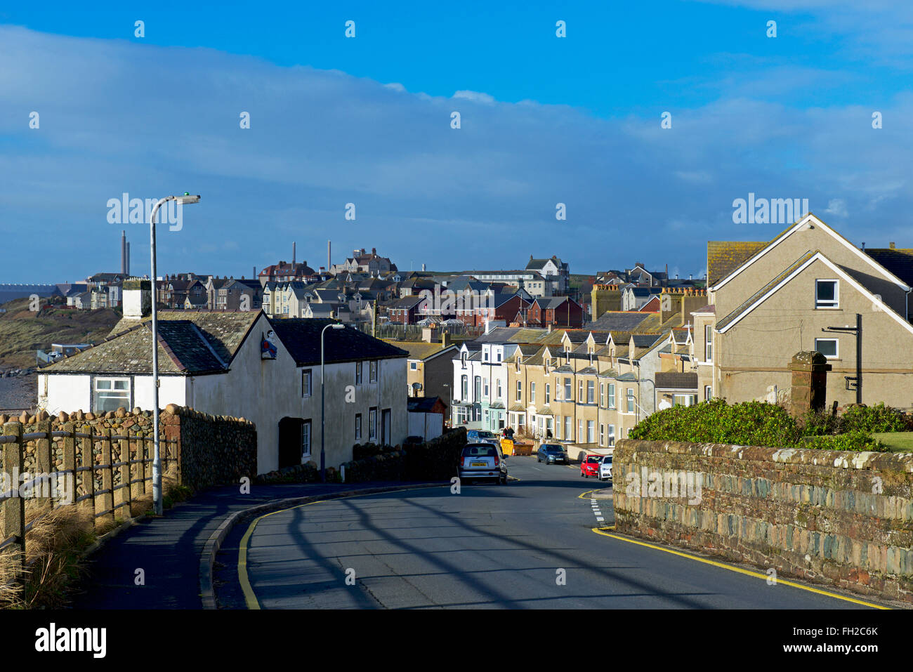 Seascale, West Cumbria, England UK... with Sellafield Nuclear Power ...
