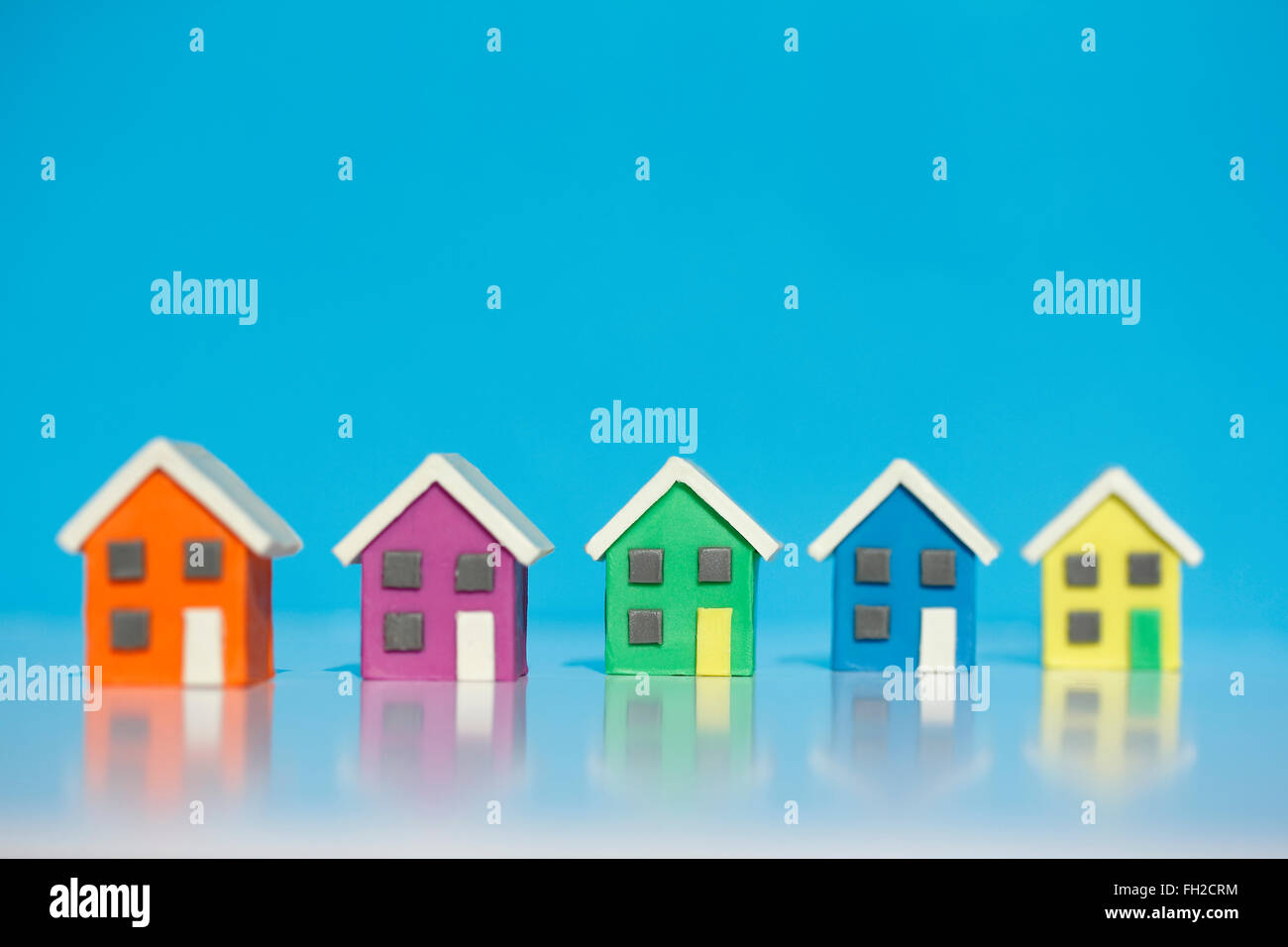 Plasticine Model Houses Stock Photo - Alamy