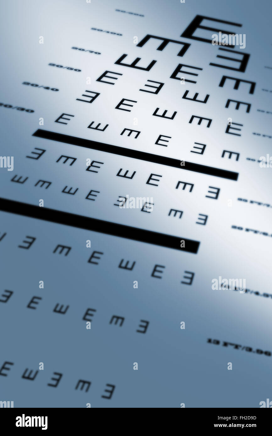 An eye sight test chart Stock Photo - Alamy