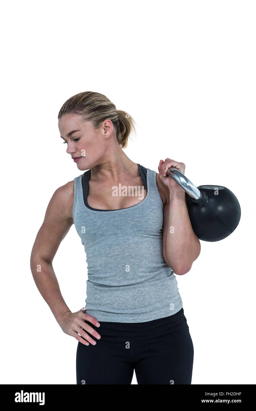 Female bodybuilder kettlebell hi-res stock photography and images - Alamy