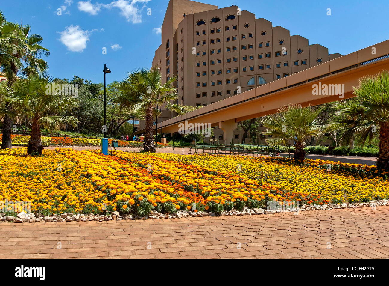 Landscape with Cascades hotel in Sun City, South Africa Stock Photo - Alamy