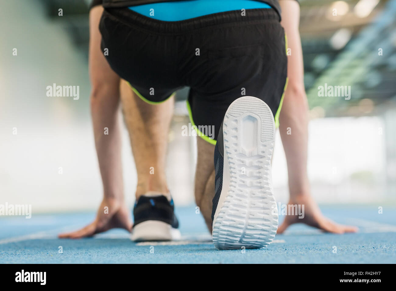 Fit man at the starting line Stock Photo - Alamy