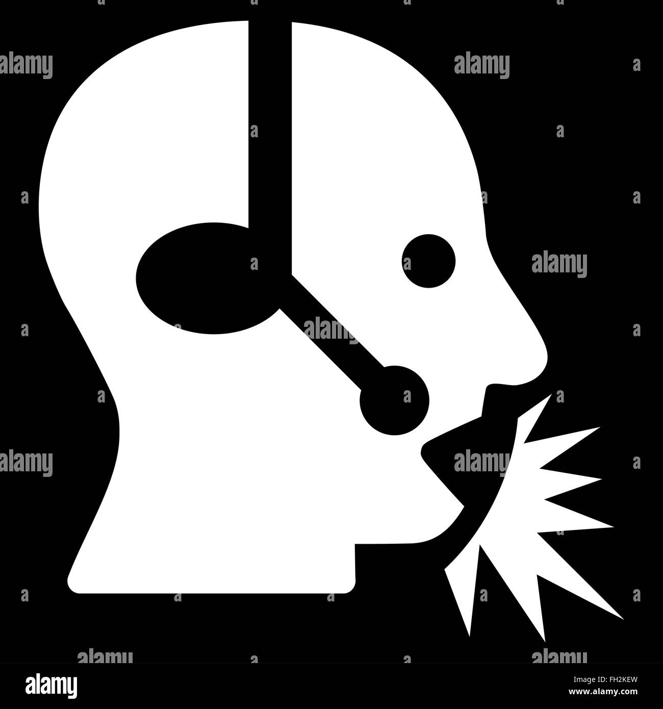 Operator Speech Icon Stock Photo - Alamy