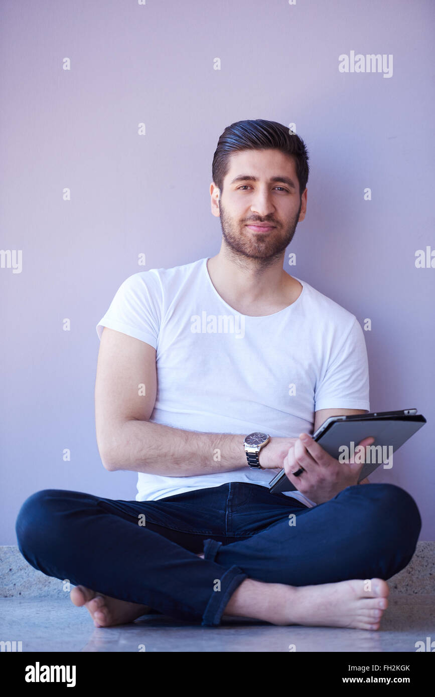 student working on tablet Stock Photo - Alamy