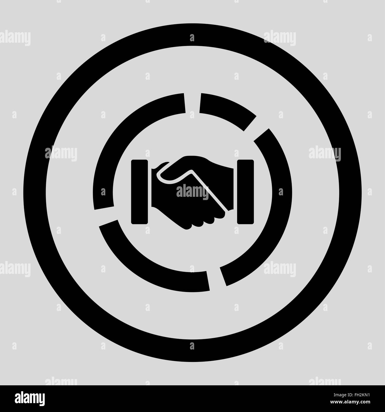 Acquisition diagram flat black color rounded vector icon Stock Photo ...