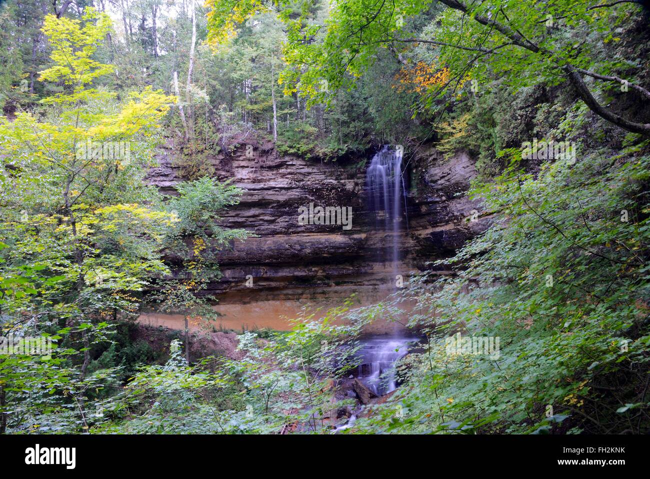 Munising Falls, Pictured Rocks National Lakeshore, Michigan Stock Photo ...