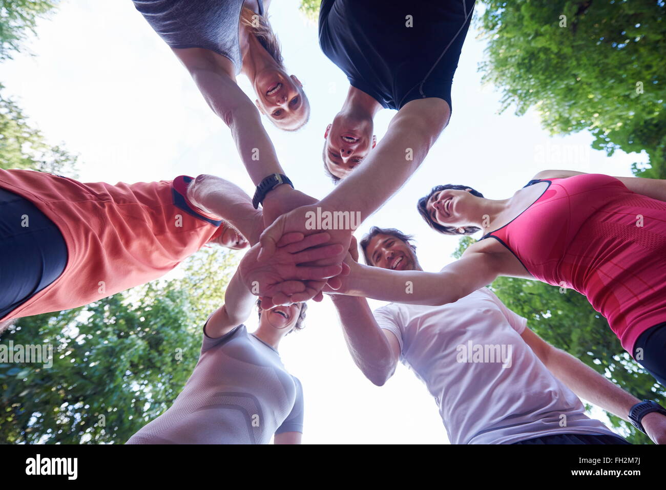 jogging people group have fun Stock Photo - Alamy