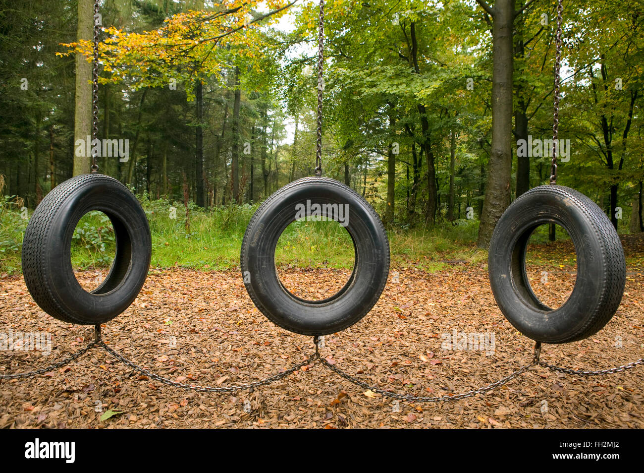 Playground tyres wood hi-res stock photography and images - Alamy