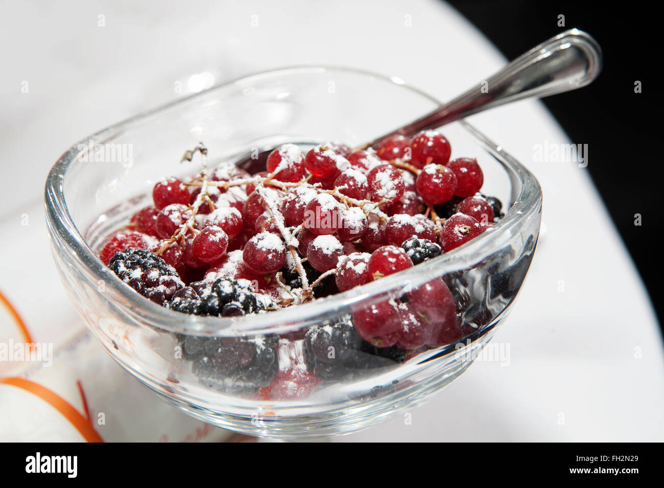 red currant with powdered sugar Stock Photo - Alamy