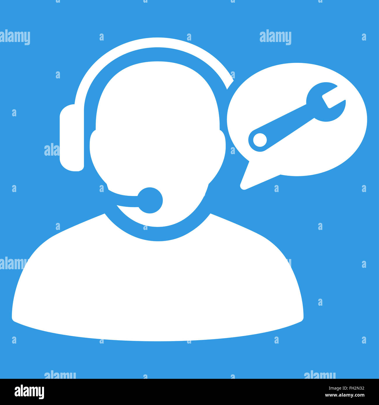 Operator Service Message Icon Stock Photo - Alamy