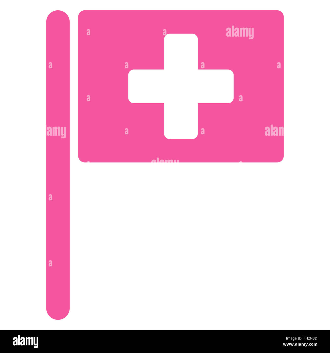 Hospital Flag Icon Stock Photo - Alamy