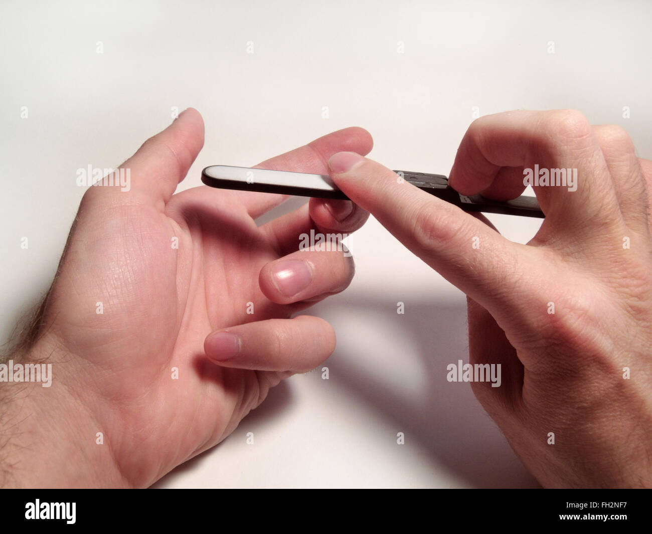 Mans thumb nail hi-res stock photography and images - Alamy