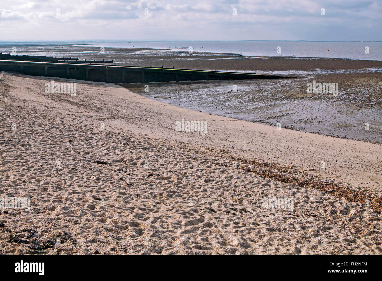 groynes on the shingle beach at whitstable kent Stock Photo - Alamy