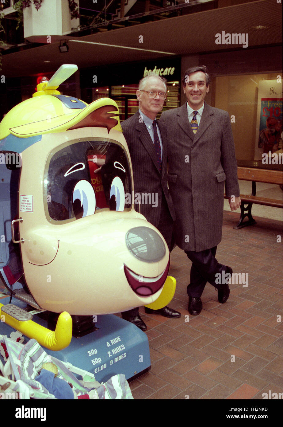 John Redwood and Nicholas Budgen on a walkabout in Wolverhampton during ...