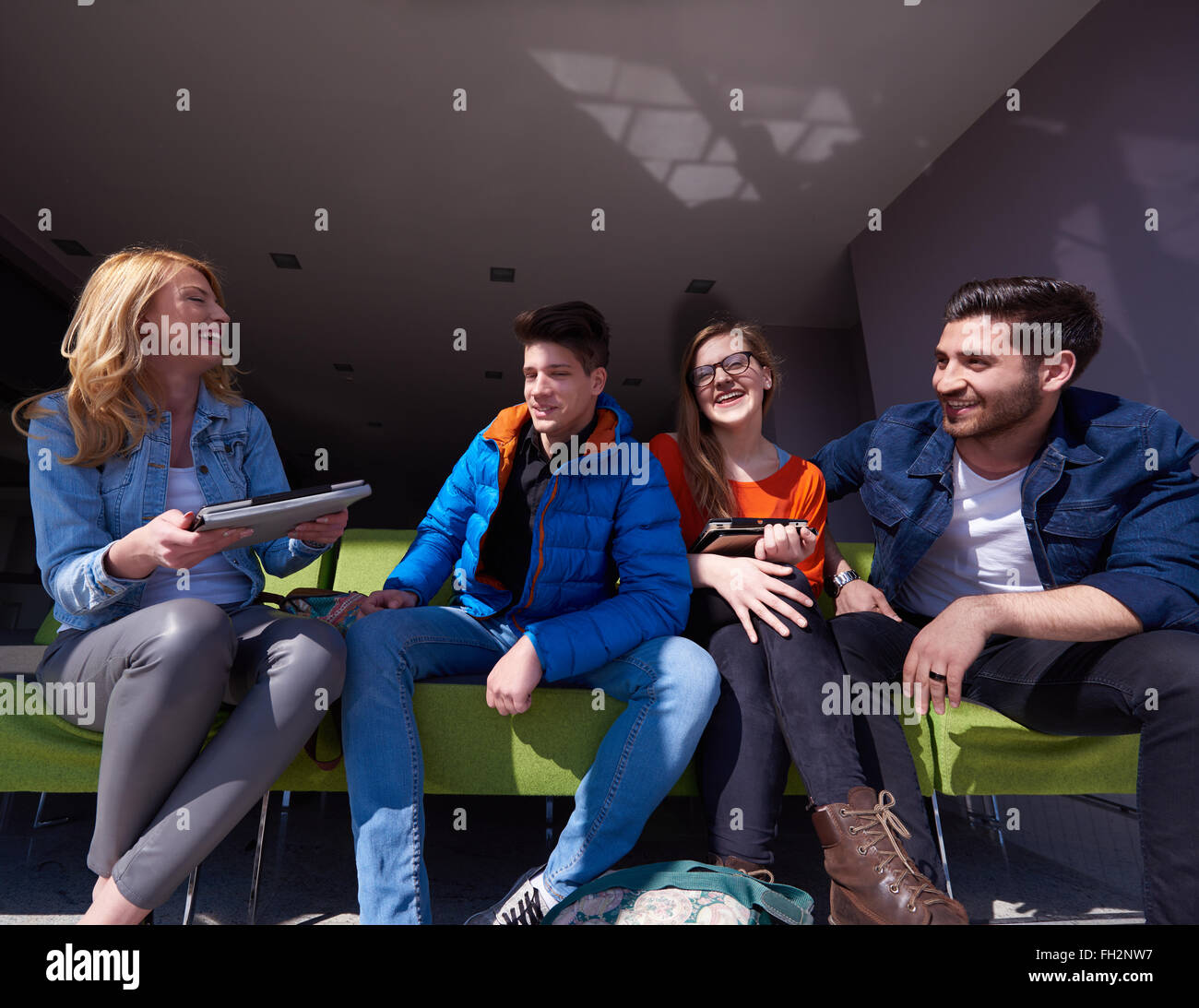 students group standing together as team Stock Photo - Alamy