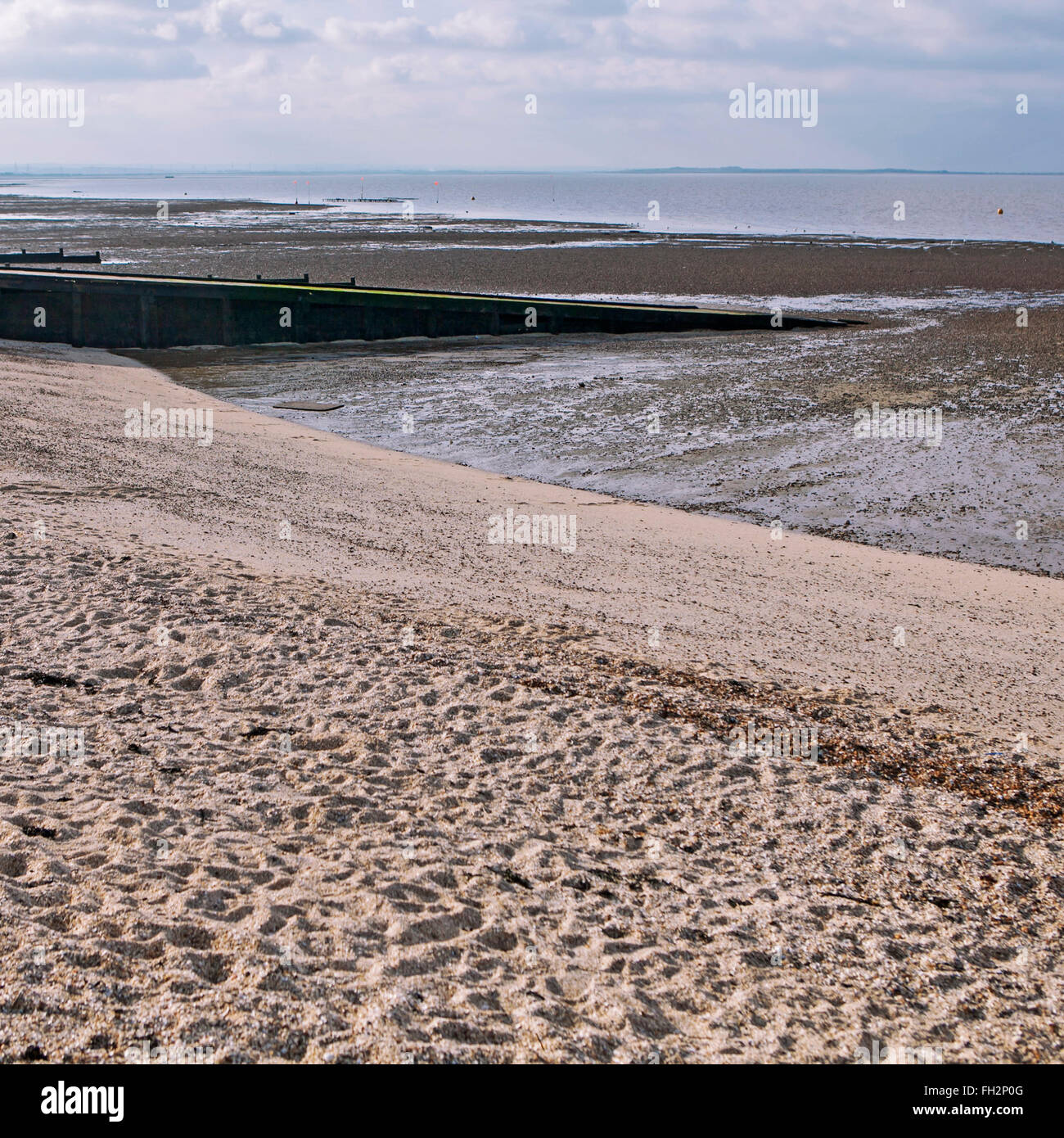 groynes on the shingle beach at whitstable kent Stock Photo - Alamy