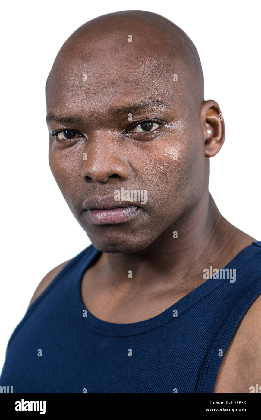 Fit man looking at camera Stock Photo - Alamy