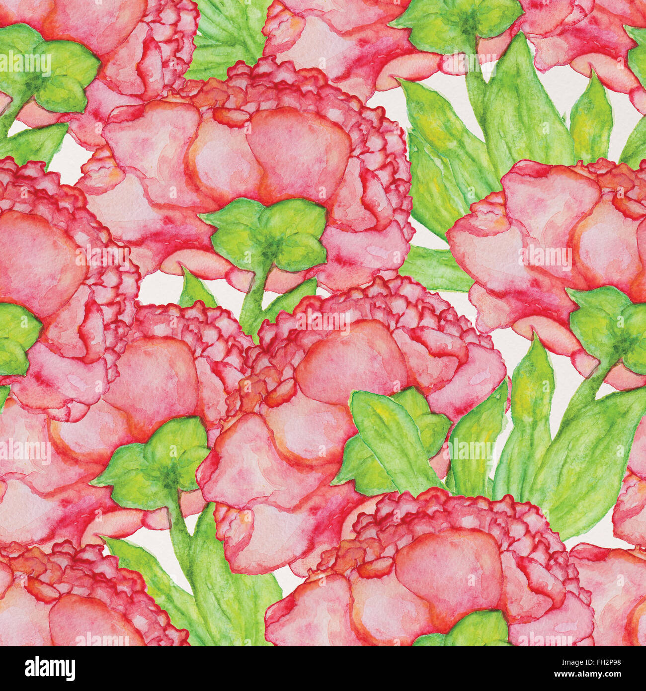 Watercolor Floral pattern Stock Photo - Alamy