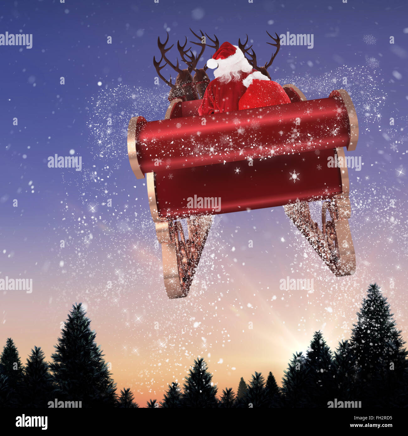 Santa flying hi-res stock photography and images - Alamy