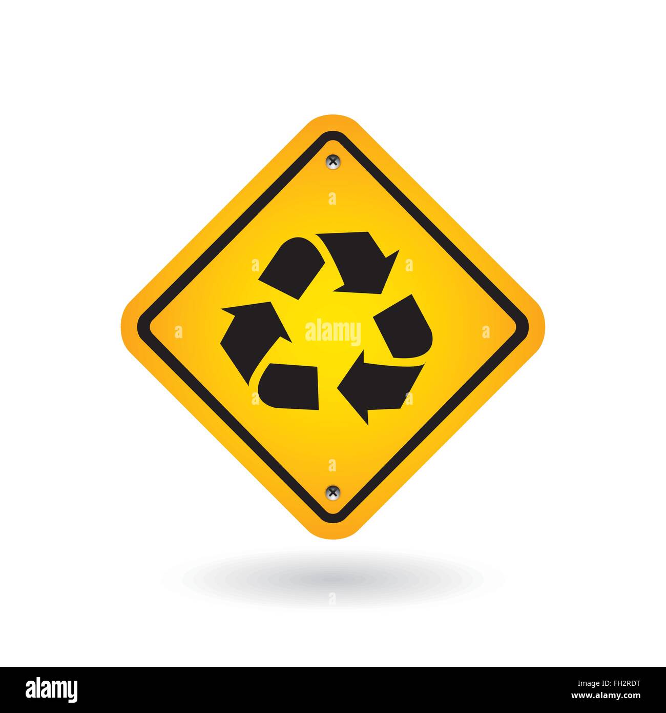 Glossy recycle symbol button icon Stock Vector Images - Alamy