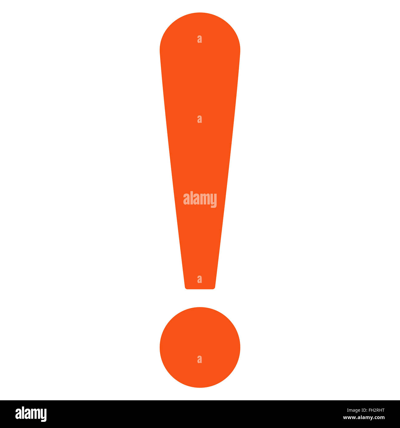 Exclamation Sign flat orange color icon Stock Photo - Alamy