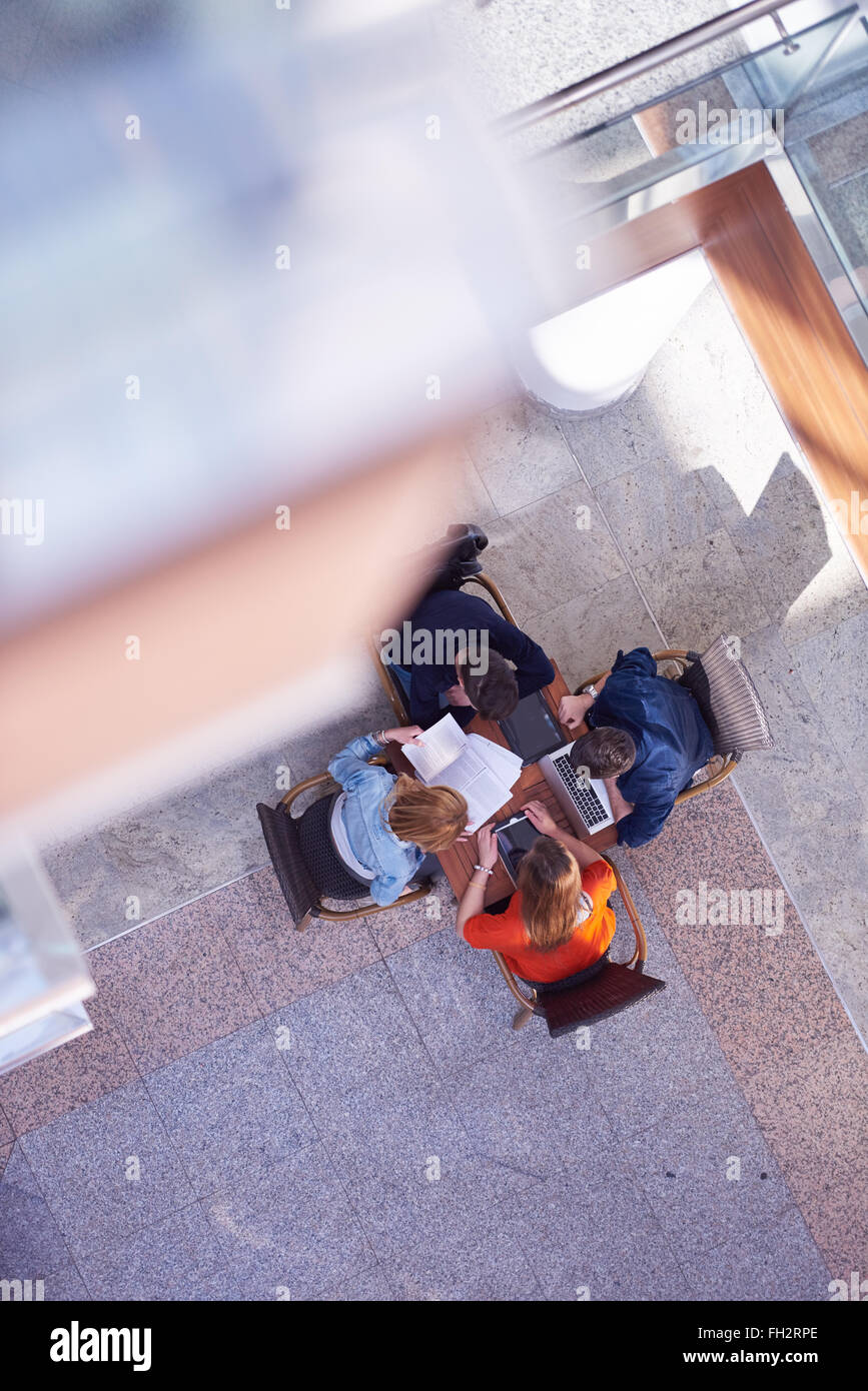 students group working on school project together Stock Photo - Alamy