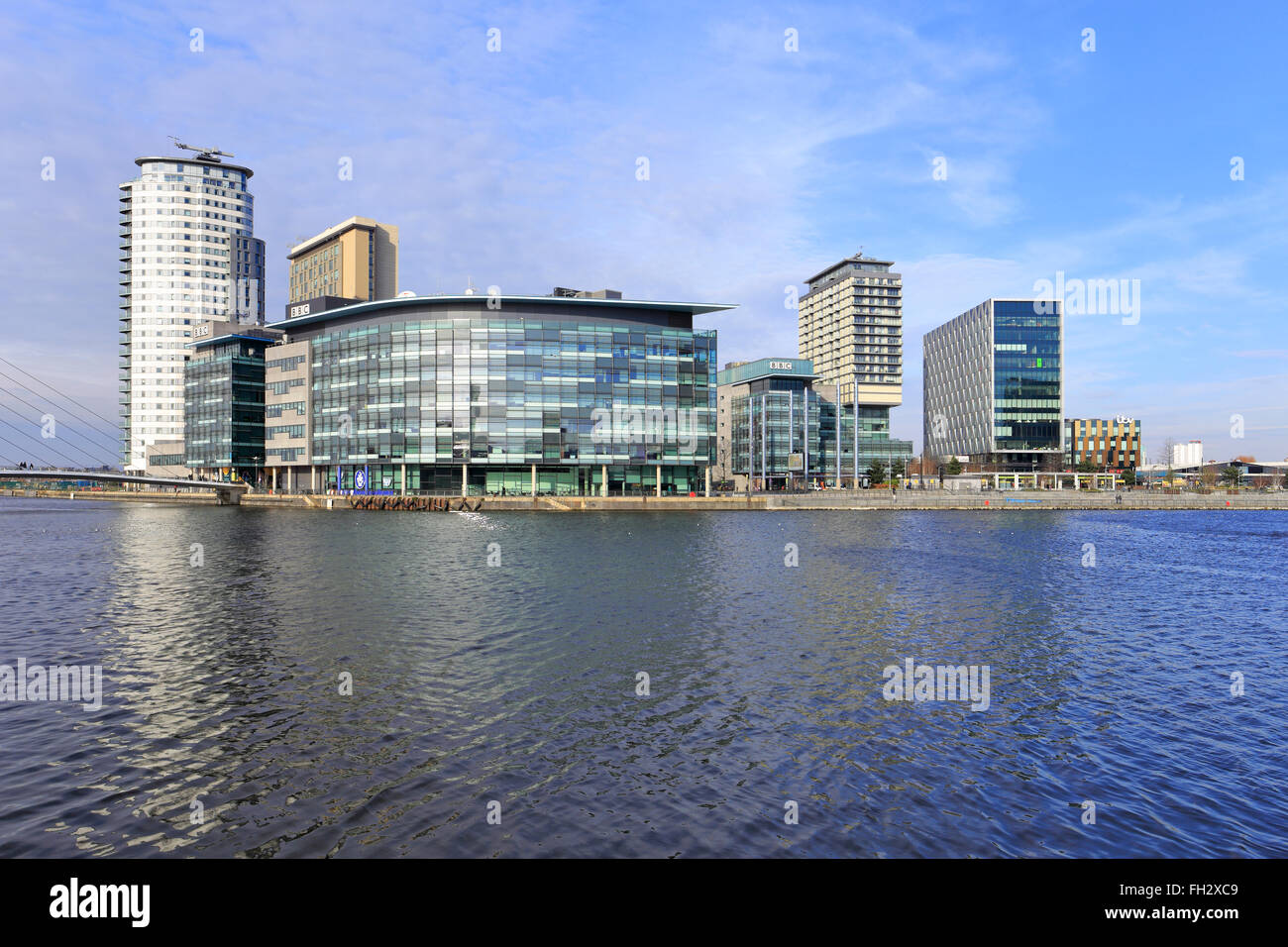 BBC buildings and the Heart residential building, MediaCityUK, Salford ...