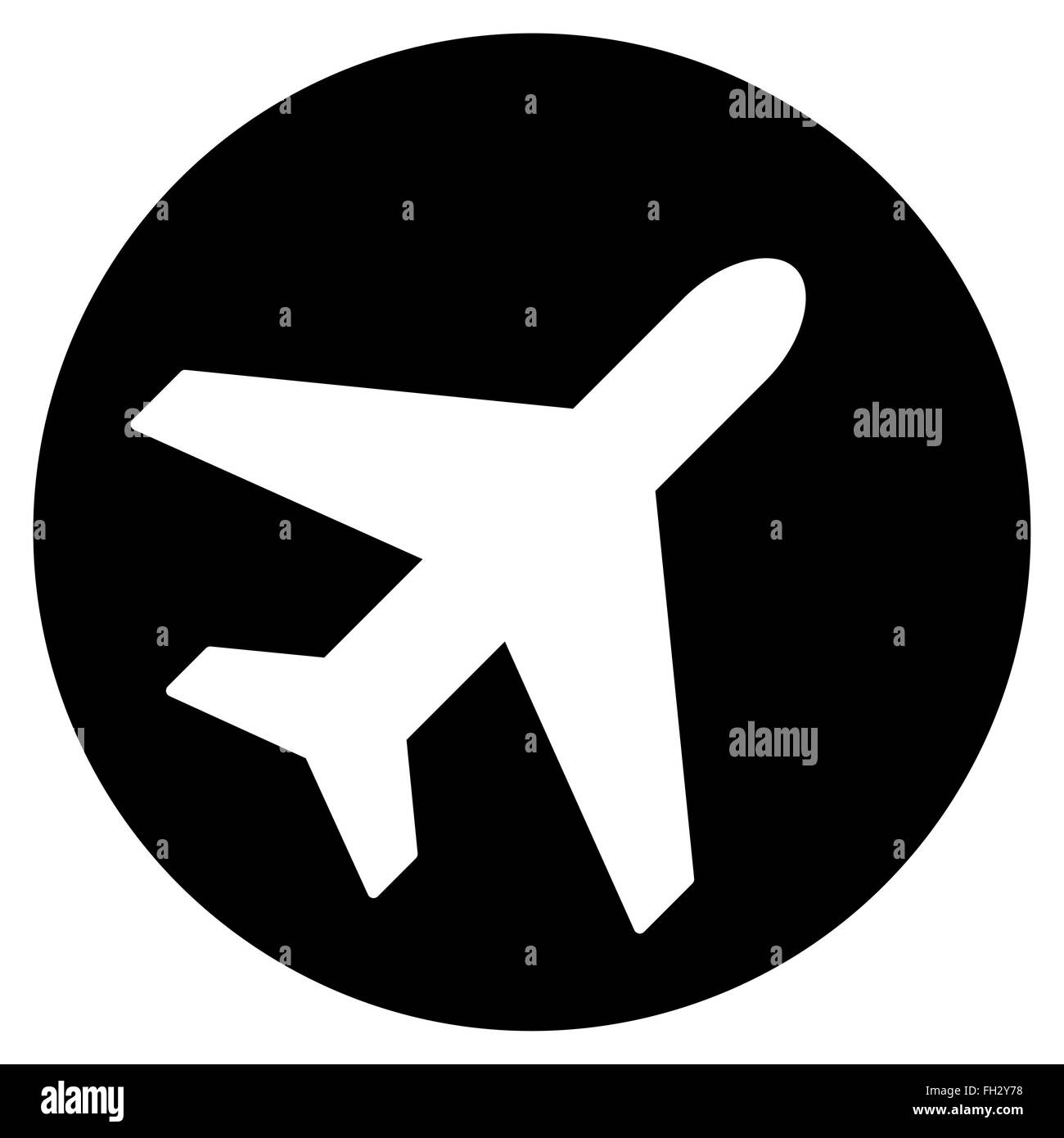 Avion Flat Icon Stock Photo - Alamy